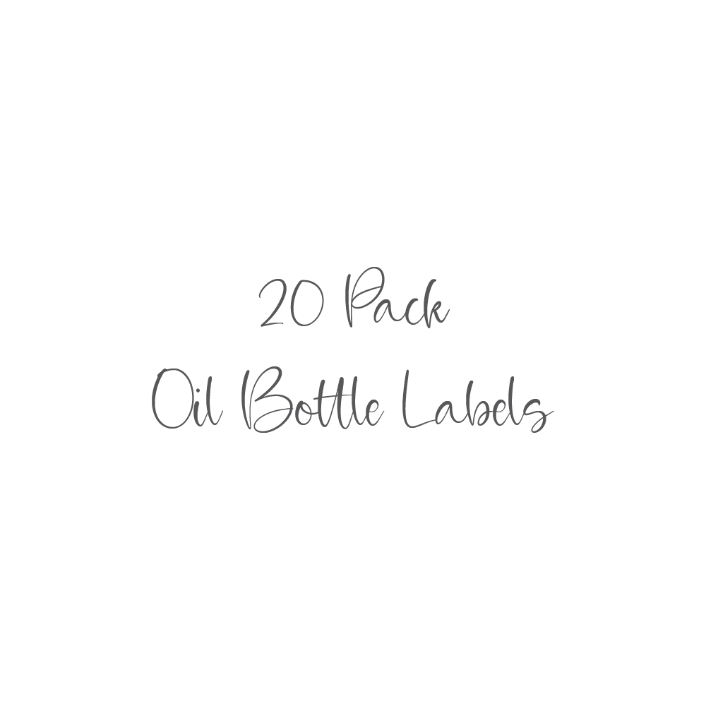 20 Pack Of Oil Bottle Sticker Labels – Sage and Co Australia
