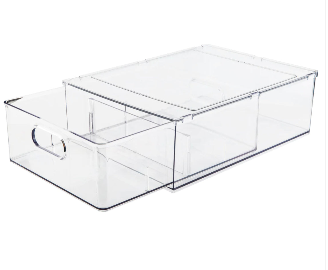 Clear Stackable Organiser Drawers - Wide – Sage and Co Australia