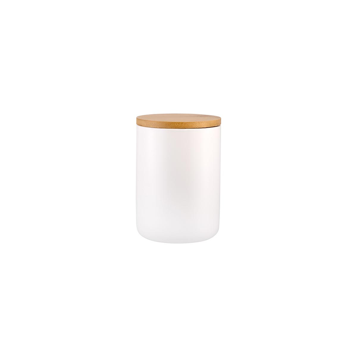 White Ceramic Container with Bamboo Lid - 800ml – Sage and Co Australia